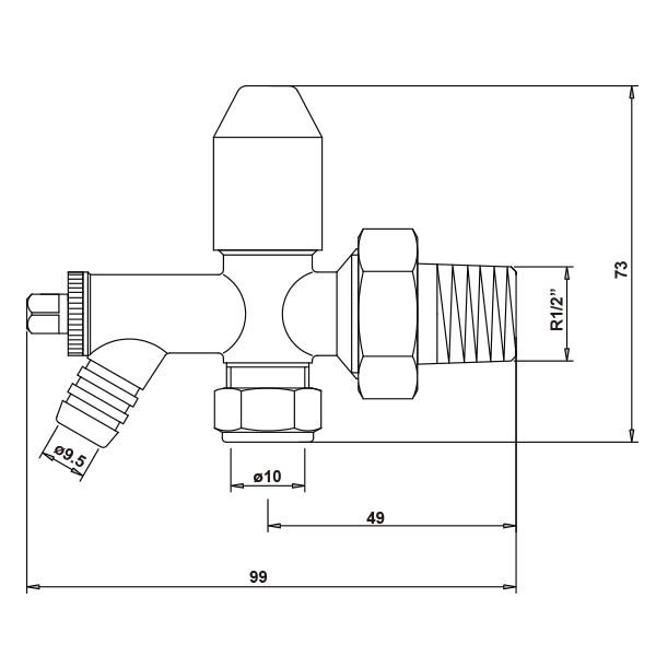 10mm Manual Radiator Valve c/w Drain Off – Heating & Plumbing Wholsale